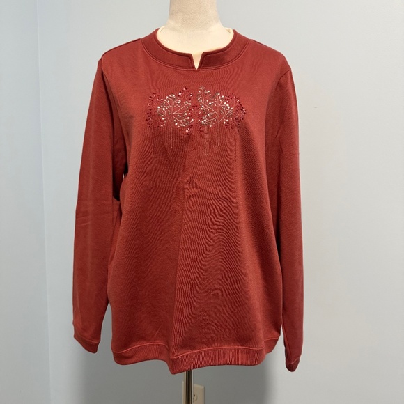 Blair | Sweaters | Blair Womens Embroidered Front Long Sleeve ...